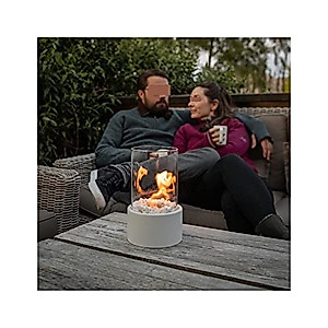 luckxuan Electric Heater/Heater Fan Cylindrical Glass Decorative Home Flame Kamin Chimneys Stoves Fire Stove Table Heater Electric Heaters for Home (Color : 01)