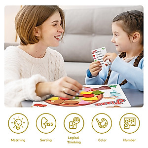 CHEFAN Pizza Counting Toddler Toys, Toddler Number Learning Toys, Preschool Math Games, Manipulatives for Preschool