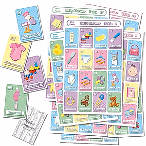More Fiesta Baby Shower Bingo in Spanish, for 40 Players