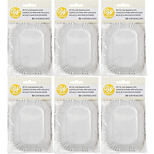 Wilton Baking Cups White Petite Loaf 50 pack (6-Pack)