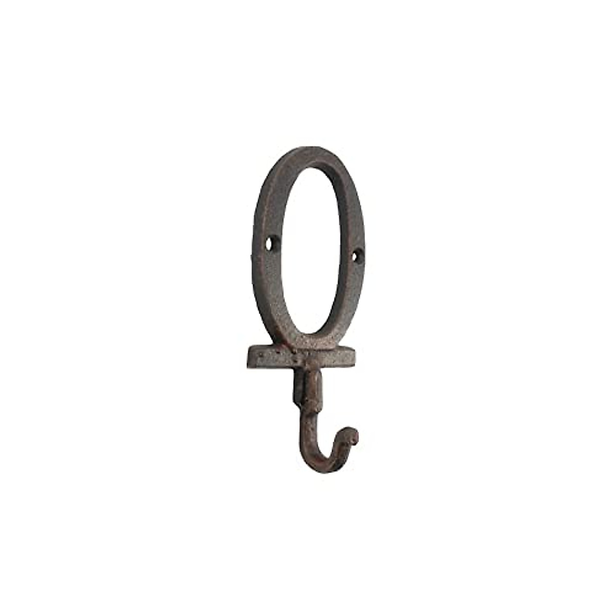 Handcrafted Nautical Decor Rustic Copper Cast Iron Letter O Alphabet Wall Hook 6"