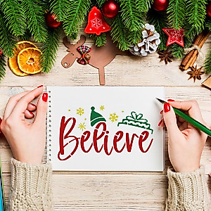 Christmas Stencils for Painting on Wood 6” Christmas Stencil Xmas Holiday Stencil Cardinal/Pet/Nativity Templates(Mix Stencil 20p/6in)