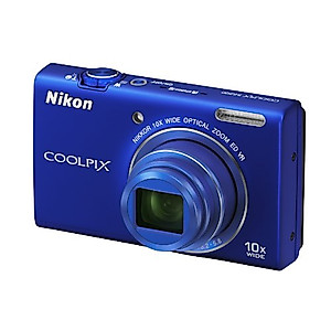 Nikon COOLPIX S6200 16 MP Digital Camera with 10x Optical Zoom NIKKOR ED Glass Lens and HD 720p Video (Blue)