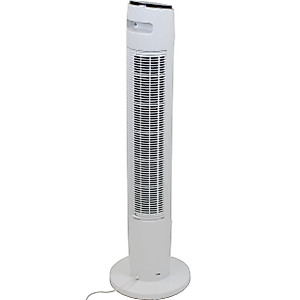 Genesis Powerful 43 Inch Oscillating Tower Fan with Max Air Quiet Technology and Remote, White (G5TOWERFAN)