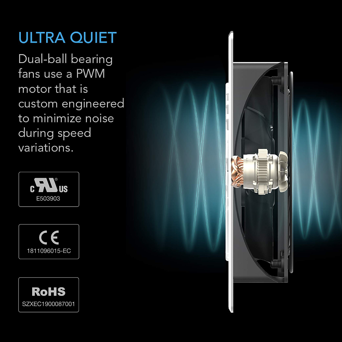AC Infinity AIRPLATE T8 White, Quiet Cooling Dual-Fan System 6" with Thermostat Control, for Home Theater AV Cabinets