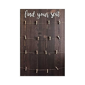 40x30cm， Find Your seat Wedding Seating Chart Board,Wedding Signs Wood,Wood Wedding Sign,find Your seat, Blank Seating Chart Board 824289