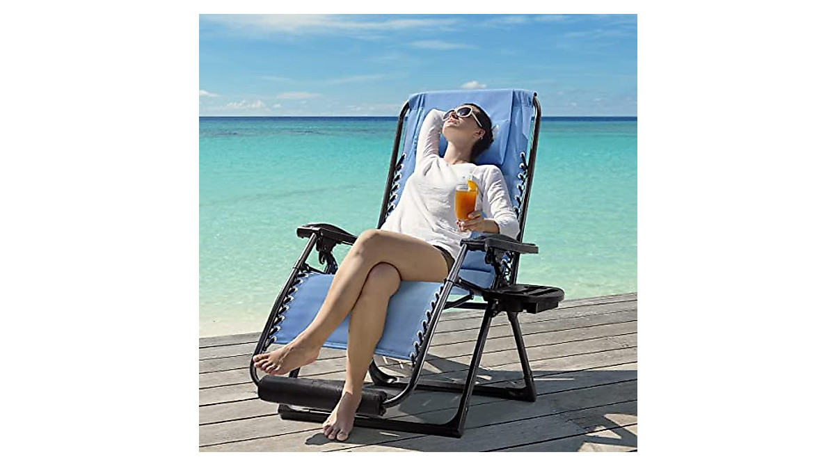 Ezcheer Padded Zero Gravity Chair - Comfortable & Sturdy