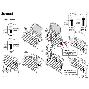 Steelcase Series 1 Headrest ONLY, Graphite Frame with 3D Microknit Fabric (Nickel)