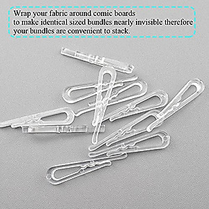 Hao Pro 38mm Length Clear Plastic Alligator Clip Easy Storage Securely Clip Prevent Damage Fabric Flexible Material U Shape Transparent Garment Clips 170 Pieces for Folding Ties Socks Pants Shirts