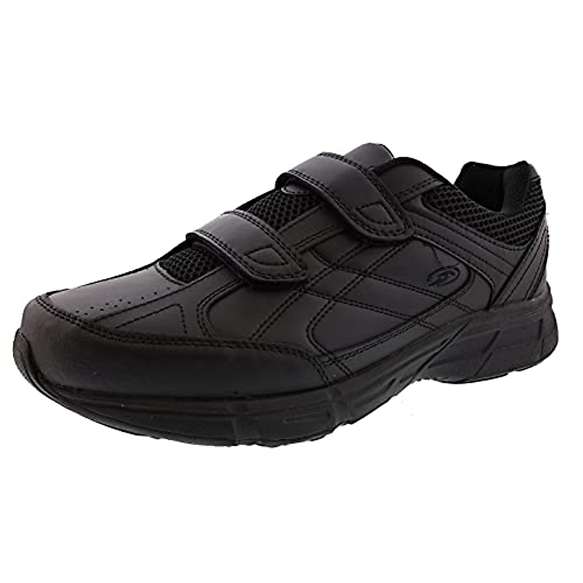 Dr. Scholl's - Men's Brisk Light Weight Dual Dtrap Sneaker, Wide Width (10 Wide, Black)
