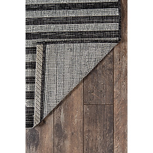 Novogratz by Momeni Villa Cavallo Indoor Outdoor Rug, 2' X 3', Charcoal