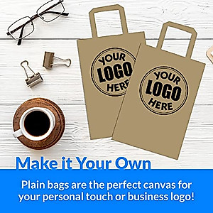 Reli. 110 Pack | 5.25"x3.25"x8" | Small Kraft Gift Bags w/Handles | Kraft Paper Gift Bags/Shopping Bags | Brown Paper Bags for Gifts, Retail, Merchandise, Party Favors