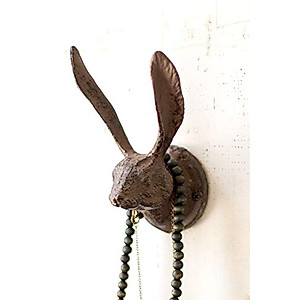 First of a Kind Cast Iron Hooks - Decorative Wall Hooks for Coat - Antique Rustic Wall Mounted Coat Hooks - Perfect for Coats, Bags, Hats, Hanging Decor, & Towels, (Rustic Rabbit)