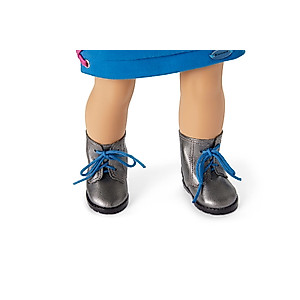 American Girl Truly Me 18-inch Doll #90 with Blue Eyes, Long Blue Hair, and Lt-to-Med Skin in Skater Dress, For Ages 6+