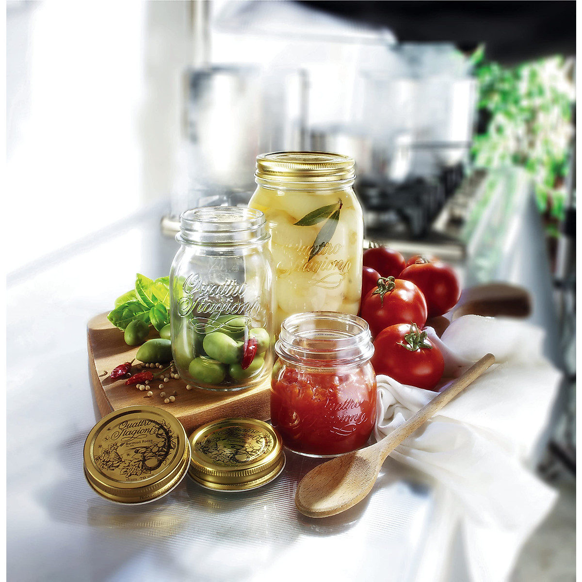 Bormioli Rocco Quatro Stagioni 1-Liter (33.75) Canning Jar - Clear