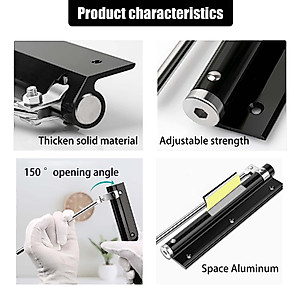 SooGree Safety Spring Door Closer, 304 Stainless Steel Noise Reduction Large Door Closer for Residential and Commercial - Silver