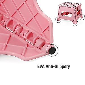 PandaEar Small Folding Step Stool for Kids, 7.5 Inch Mini Collapsible Foldable Step Stool, Portable Stepping Stool, Study Plastic Foot Stool, Kids Stool for Bathroom Kitchen, Bedroom