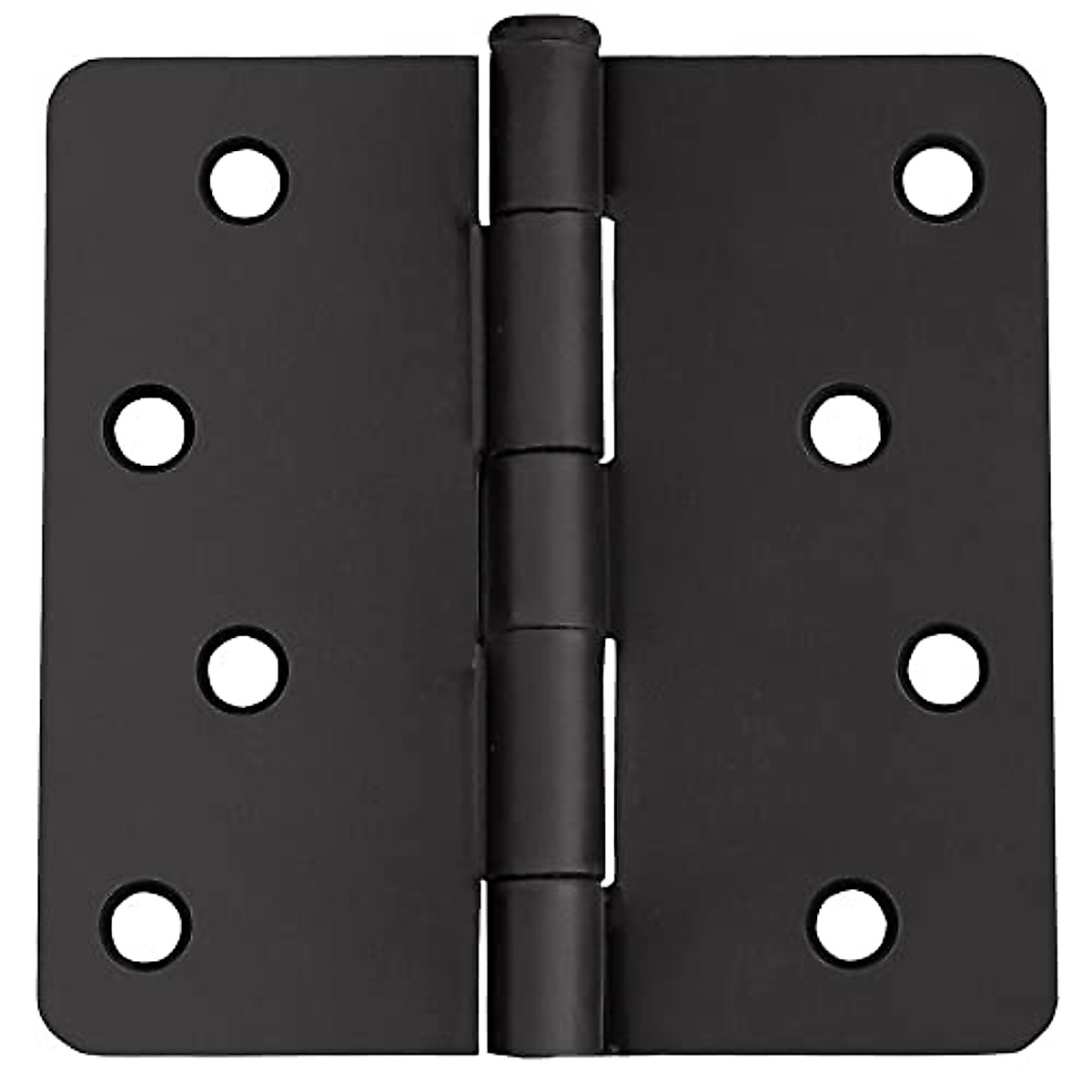 Door Hinges for Interior Doors 3-Pack 4-inch x 4-inch, Design House 1/4-inch Radius Steel Door Hinge Door Hardware, Matte Black, 188946