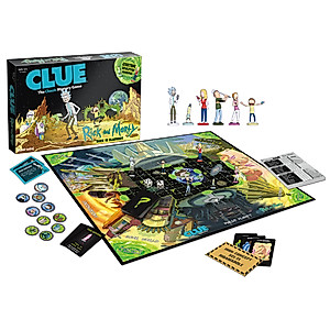 USAopoly CLUE: Rick and Morty | Featuring Characters from The Adult Swim TV Show Rick & Morty | Collectible Clue Board Game | Perfect for Rick & Morty Fans