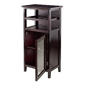 Winsome Alta Wine Cabinet, Dark Wood (92119)