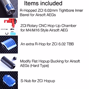 Elvish Tac R-Hopped ZCI 6.02 Tightbore Barrel Modify Flat-Hop Bucking ZCI CNC Hopup S-Nub AEG R-Hop RHop (380)