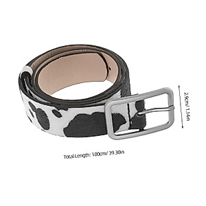 VALICLUD Plus Size Belt Waist Belt for Women Print Leather Belt Cow Print Belt for Jeans Pants Dresses Belt