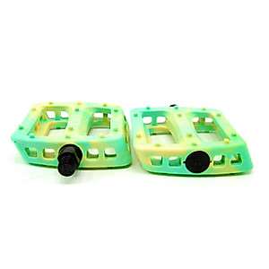 Twisted Pro PC BMX Bicycle Pedals Platform 9/16" Sherbert Swirl Green