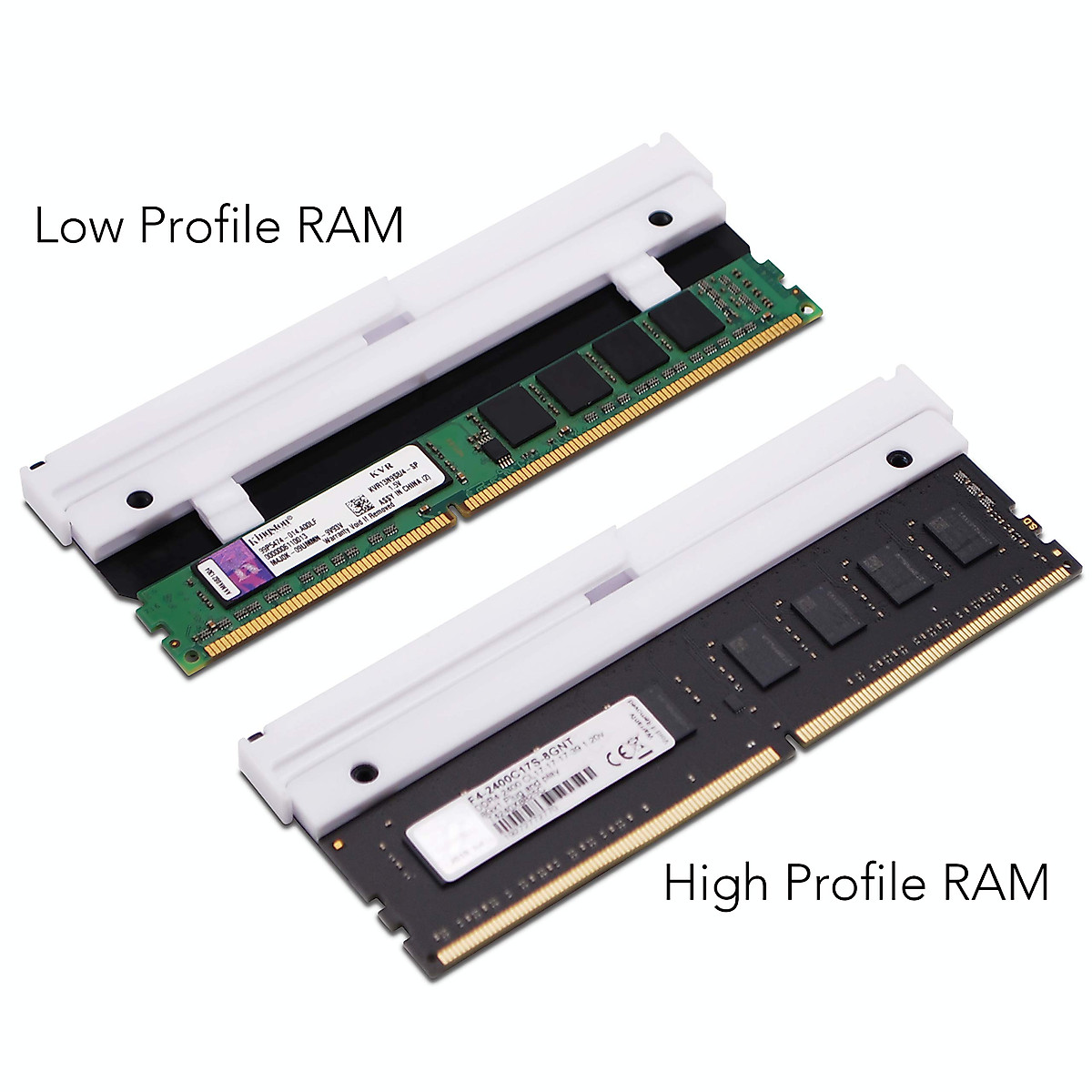 EZDIY-FAB ARGB Memory RAM Cooler DDR Heatsink with Controller for DIY PC Game MOD DDR3 DDR4 (Compatible with ASUS Aura Sync,GIGABYTE RGB Fusion and MSI Mystic Light Sync)-Black-2 Pack