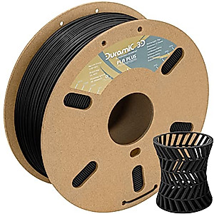 PLA Plus Black and White Bundle, 3D Printer Filament Tough PLA Pro 8 Times Strength, Cardboard Spool 3D Printing Filament PLA + Dimensional Accuracy 99% +/- 0.03 mm