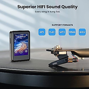 ZOOAOXO 128GB MP3 Player Bluetooth 5.2 with 2.4" Full Touch Screen,Portable Music Player with Speaker, HiFi Sound Quality, E-Book, Alarm Clock, Radio, Voice Recorder, Headphones Included