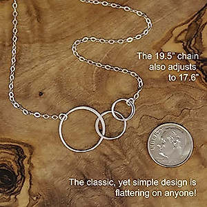 EFYTAL 30th Birthday Gifts for Her, Sterling Silver or Gold Plated 3 Circles Necklace, 30 Year Old Happy Birthday Gift for Women, 30th Best Friend Birthday Gifts for Women, 30th Birthday Decorations