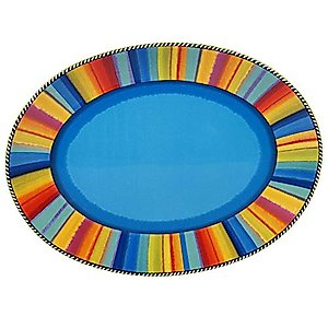 Certified International Sierra Oval Platter, 16", Large, Green