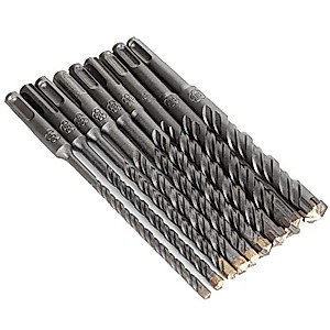 APACALI 9 Piece SDS Plus Masonry Drill Bit Set 3/16" - 5/8" Carbide Tip Rotary Hammer Drill Bits with 3/8 inch SDS-Plus Shank for Brick, Masonry, Concrete, Rock, Ceramic Tile, Cement