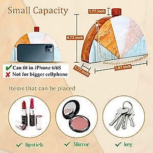 Clutch Purses Women Semicircle Evening Bag Splicing Color Crossbody Handbags for Wedding Cocktail Party Prom Banquet (Orange)