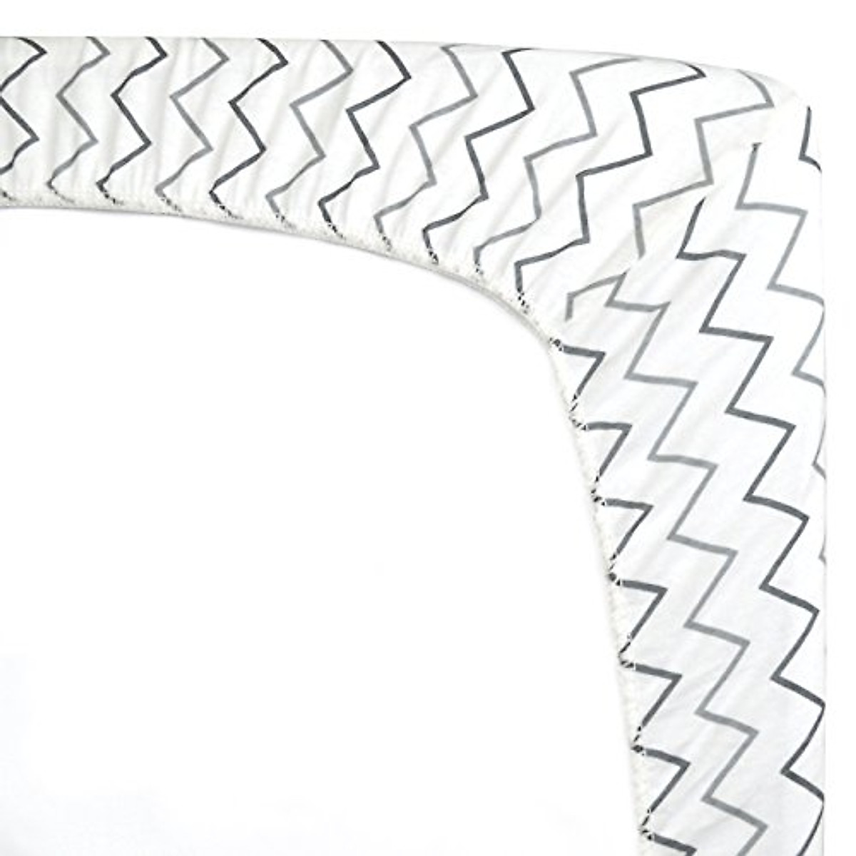 American Baby Company 3 Pack Fitted Pack N Play Playard Sheet 27" x 39", Soft Breathable Neutral 100% Cotton Jersey Pack and Play Sheet, Gray Star/Zigzag, for Boys and Girls, Fits Most Mini Crib