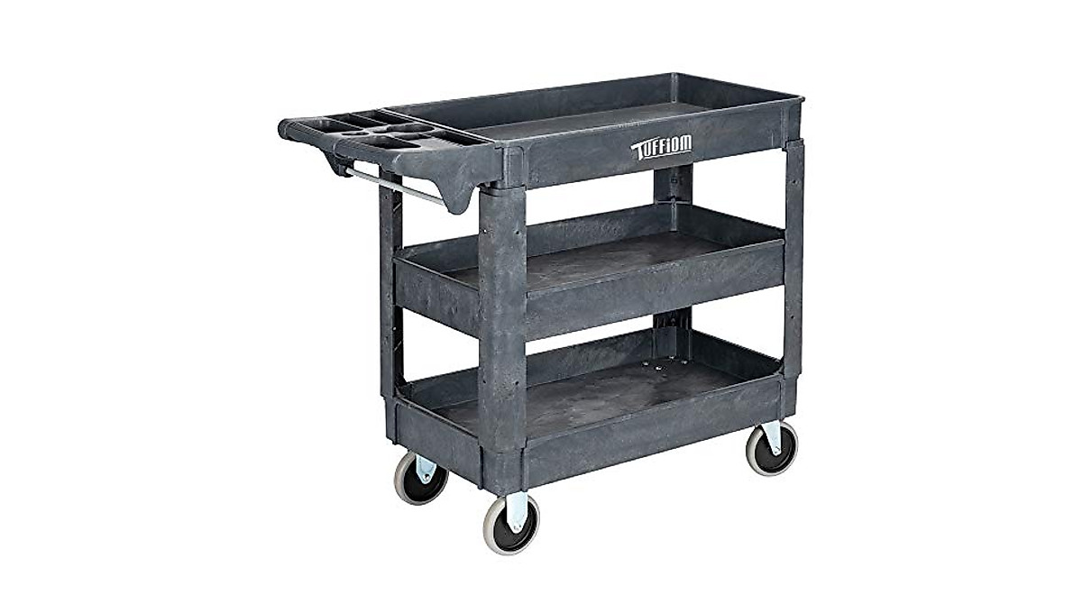 TUFFIOM 550lbs Heavy Duty 3-Tier Service Utility Cart