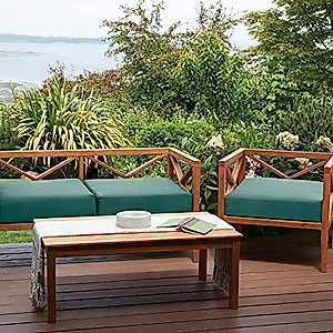 Classic Accessories Ravenna Water-Resistant 48 x 18 x 3 Inch Outdoor Bench/Settee Cushion, Patio Furniture Swing Cushion, Mallard Green