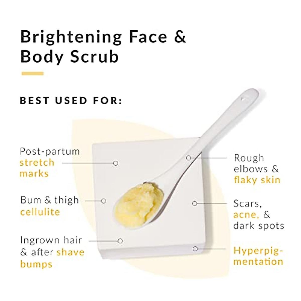 Exfoliating Body Scrub for Men and Women | Turmeric Scrub and Sea Salt Scrub Body Exfoliator with Collagen and Coconut Oil | Hydrating Face Scrub Foot Scrub and Dead Skin Remover for Body Care