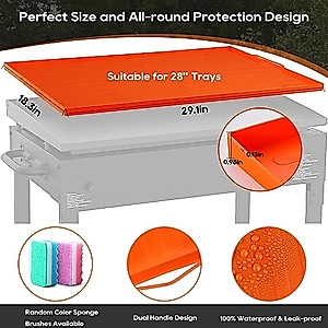 28 Inch Silicone Griddle Mat for Blackstone,Food Grade Griddle Buddy Mat for Blackstone Griddles Grill Outdoor,400°F Heat Resistant/Reusable/Easy to Clean, All Seasaon Cooking Protective