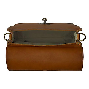 Pratesi Leather, Leather Bag for Woman Castel Del Piano Clutche in cow leather - Bruce Mustard