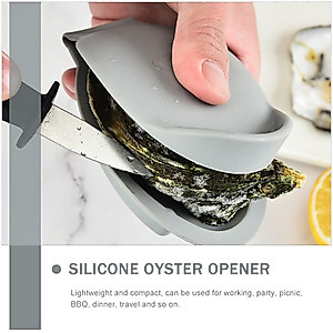 Hemoton 4pcs Silicone Oyster Clip Silicone Oyster Opener Clam Shucking Tools Oyster Shucker Oyster Shucking Tool Shellfish Opening Tool Oyster Shucking Hand Clip Oysters Shucking Tool