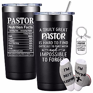 DOEARTE Pastor Appreciation Gifts - Pastor Gifts for Men - A Truly Great Pastor is Hard to Find - Thank You, Christmas, Religious, Christian Gifts for Pastor - 20oz Tumbler
