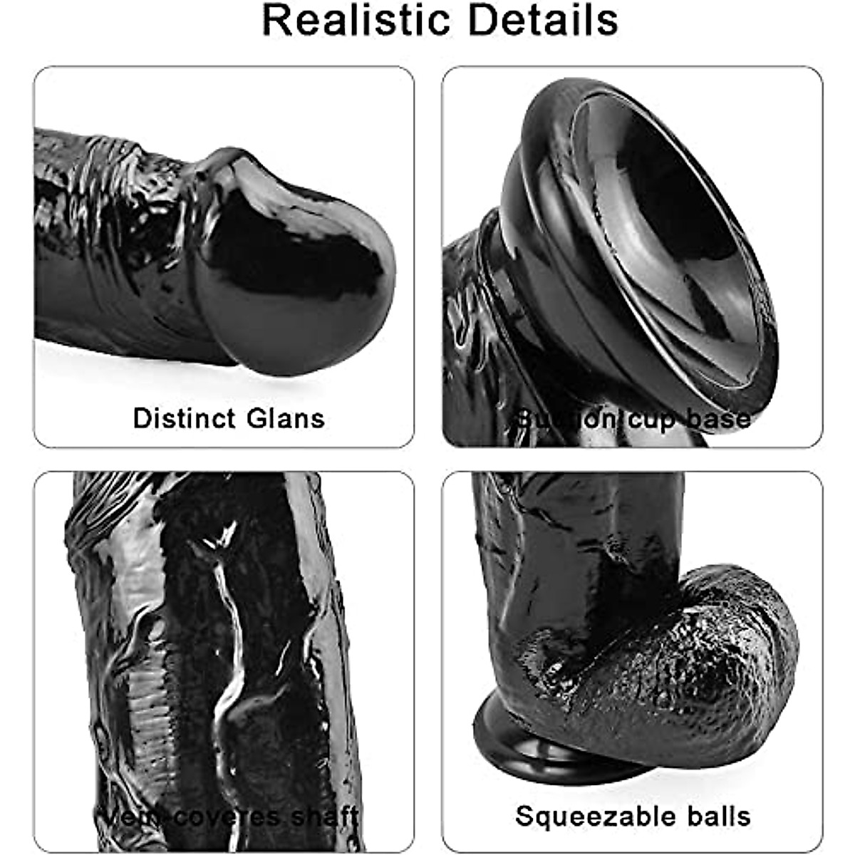 12.01 inches Hidden Packing Silicone Suction Cup Realistic Classic Dick Wand with Strong Suction Cups for Men and Women or Men's and Women's Games