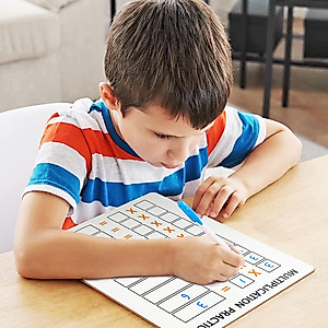 Dry Erase Multiplication Chart Whiteboard 9" x 12" Multiplication Table l Double Sided Times Table Math Manipulatives White Board for Kids Students, Classroom and Home, Mini Whiteboard Lapboard