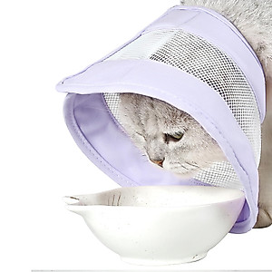 QIYADIN Soft Cat Cone, Adjustable Cat Recovery Collar After Surgery, Breathable E-Collar for Cats and Dogs, Pet Elizabethan Collar to Stop Licking and Scratching Wounds