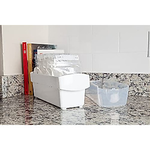 The First Years Breastflow Breast Milk Freezer Storage Organizer — Freezer and Refrigerator Shelf Organizer for Breast Milk Storage Bags — Holds 10 Breast Milk Bags — Breastfeeding Essentials