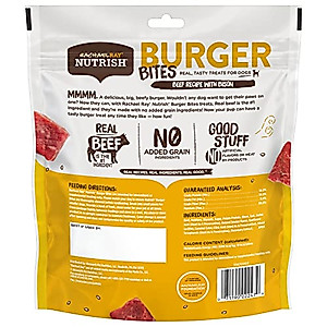 Rachael Ray Nutrish Burger Bites Real Meat Dog Treats, Beef Burger with Bison Recipe, 12 Ounces, Grain Free