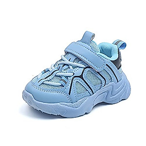 Lykmera Toddler Shoes Running Casual Kids Baby Mesh Sport Boys Girls Baby Shoes Toddler Kids Sports Shoes Walking Shoes (Blue, 15-18Months)