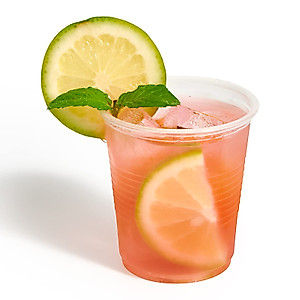 Turbo Bee 500 Pack 5 OZ Clear Plastic Cups，Disposable Mouthwash Cups,5 Ounce Cups-Party Cups Ideal for Whiskey, Drinking Tasting, Food Samples