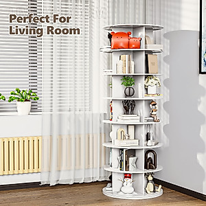 Slumber Castle Rotating Shoe Rack Tower, 7 Tier Revolving Shoe Rack, 360° Spinning Shoe Rack for Closet, Vertical Shoe Tower Organizer, Easy to Assemble Closet Organizers and Storage for Handbag,Shoe